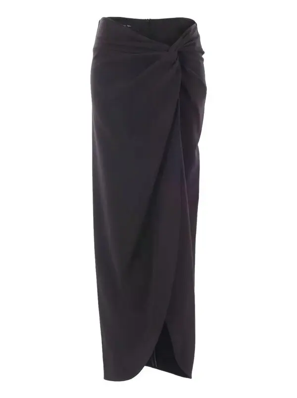 Federica Tosi Knotted Midi Skirt - Black