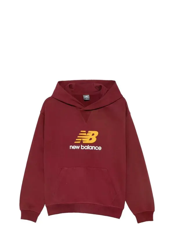 NEW BALANCE Logo-print Hoodie - Red