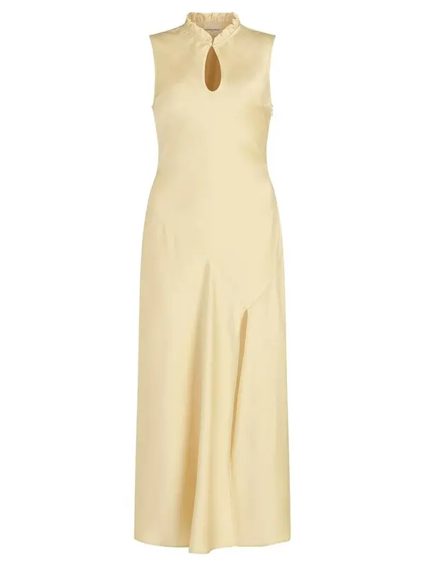 Claudie Pierlot Satin Maxi Dress - Yellow
