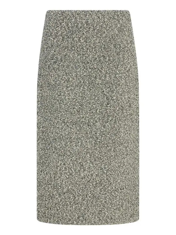 Tory Burch Tweed Midi Skirt - Grey
