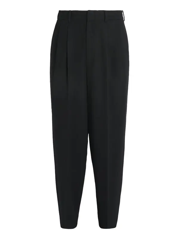 LE17SEPTEMBRE Wool Pleated Trousers - Black