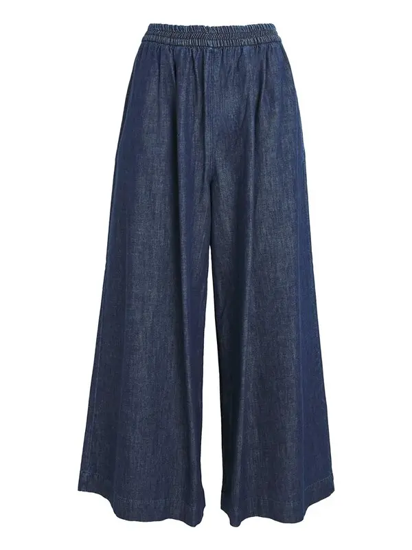 Max Mara Elasticated Wide-leg Jeans - Blue