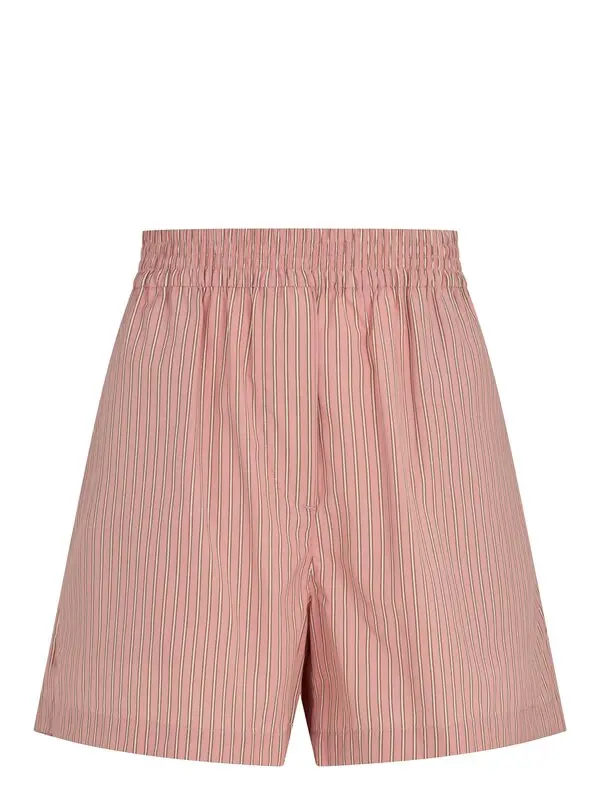 Rag & Bone Cotton Stripe Emma Shorts - Pink