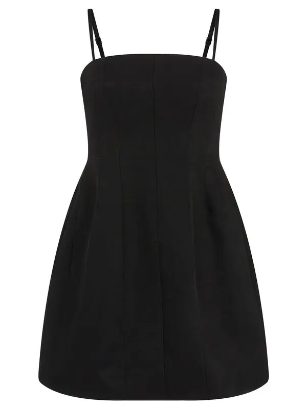 Maje Linen-blend Strapless Mini Dress - Black