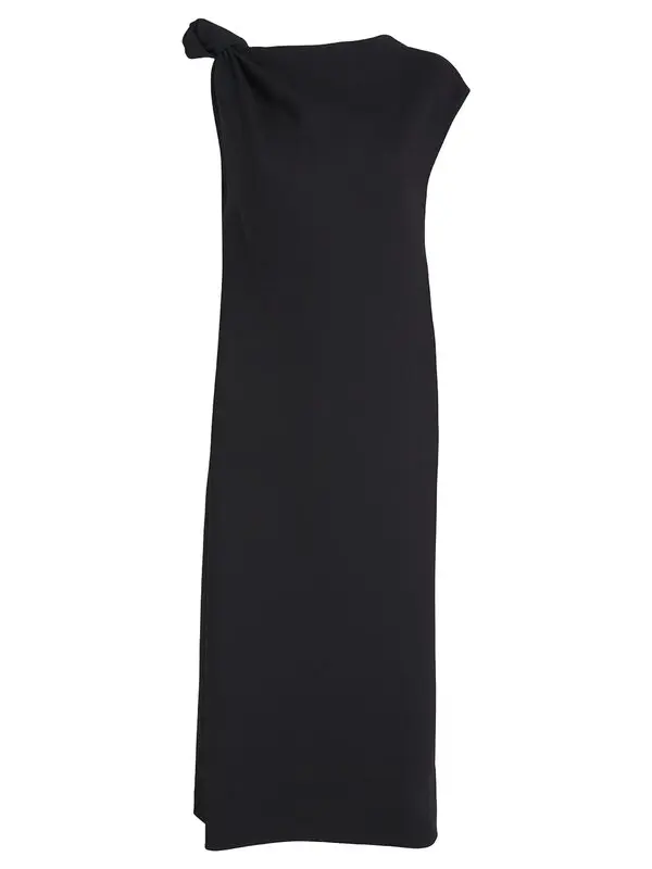 Carven Wool Knot-detail Midi Dress - Black