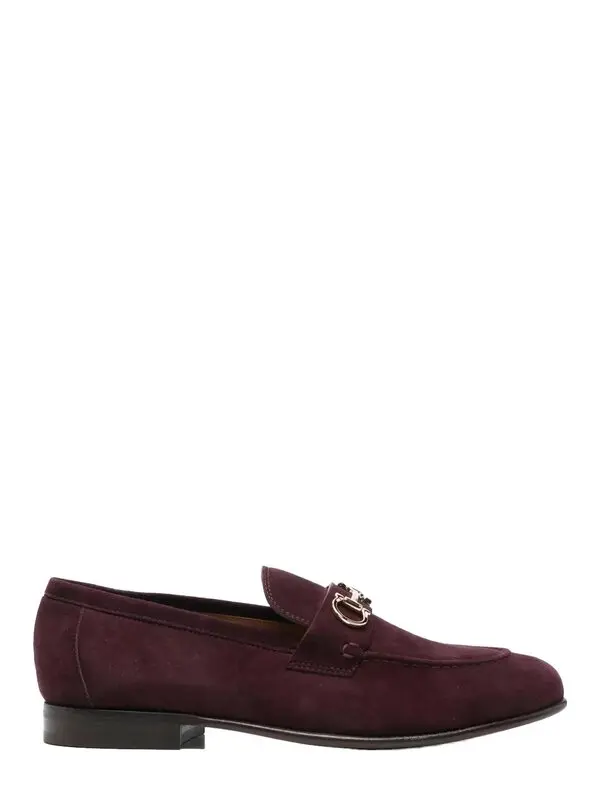 FERRAGAMO Gancini Loafers - Red
