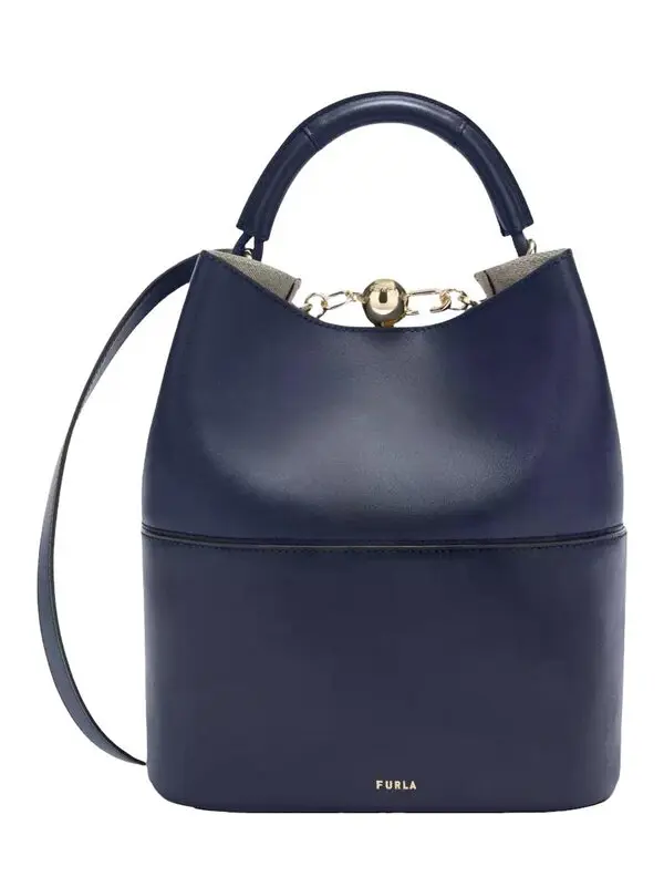 Furla Sfera Chain-detail Bucket Bag - Blue