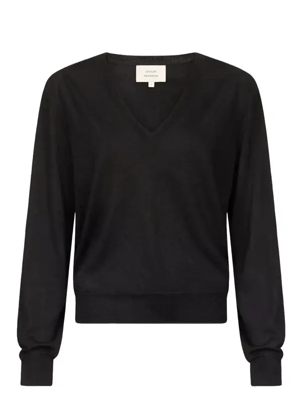 Loulou De Saison Julio V-neck Cashmere Sweater - Black