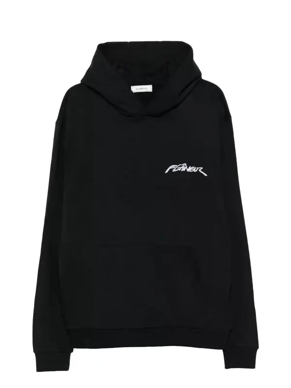 FLANEUR Logo-print Hoodie - Black