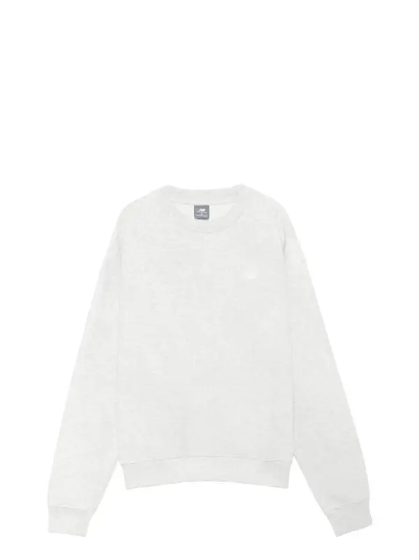 NEW BALANCE Crew-neck Cotton Sweatshirt - Grey