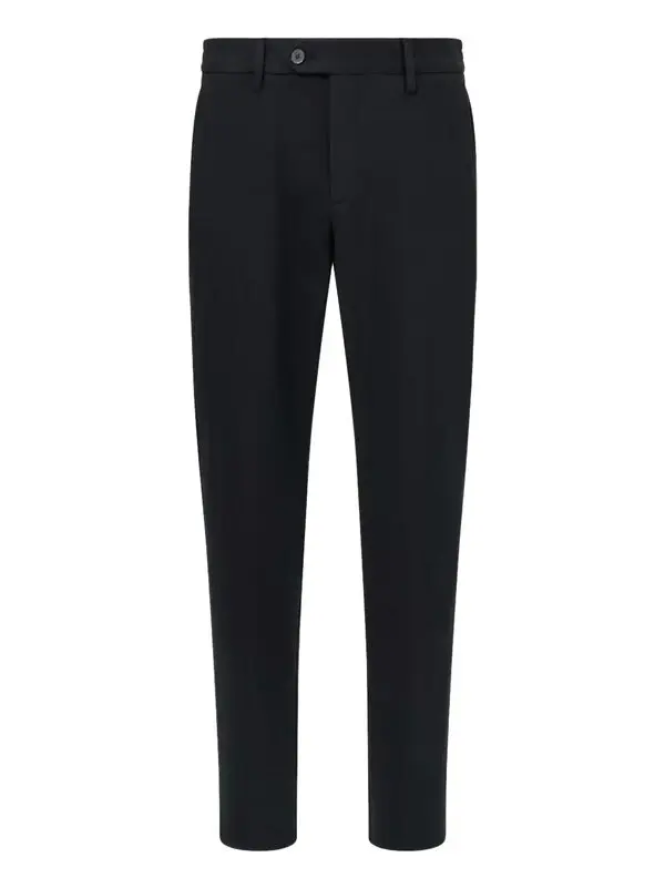 Boggi Milano Trousers With Logo Tag - Black