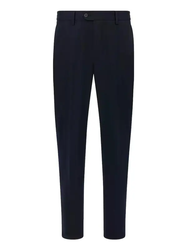 Boggi Milano Stretch Cotton Trousers - Blue