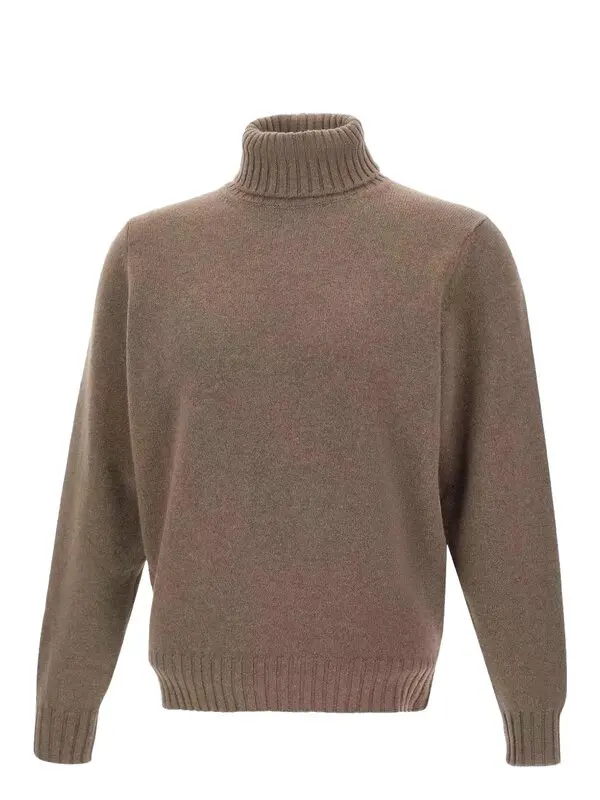 FILIPPO DE LAURENTIIS High-neck Wool-cashmere Sweater - Brown