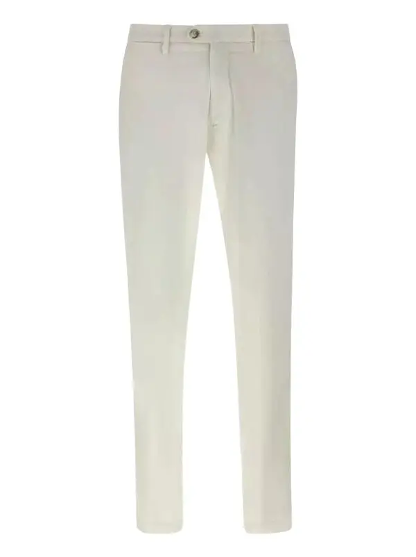 RE-HASH Welt-pockets Cotton-blend Trousers - White