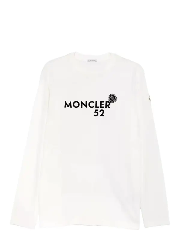 Moncler Logo-print Long-sleeve T-shirt - Neutrals