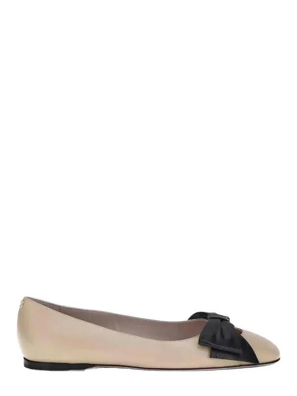 Valentino Garavani Bow-embellished Ballet Flats - Neutrals