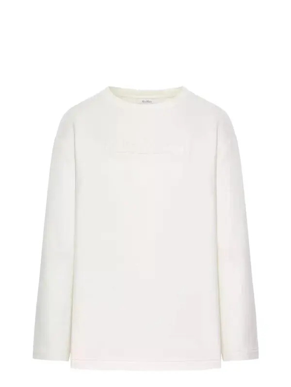 Max Mara Embossed-logo Sweatshirt - White