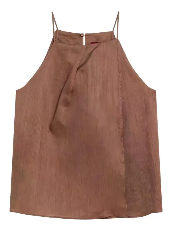 Max Mara Halterneck Top - Brown