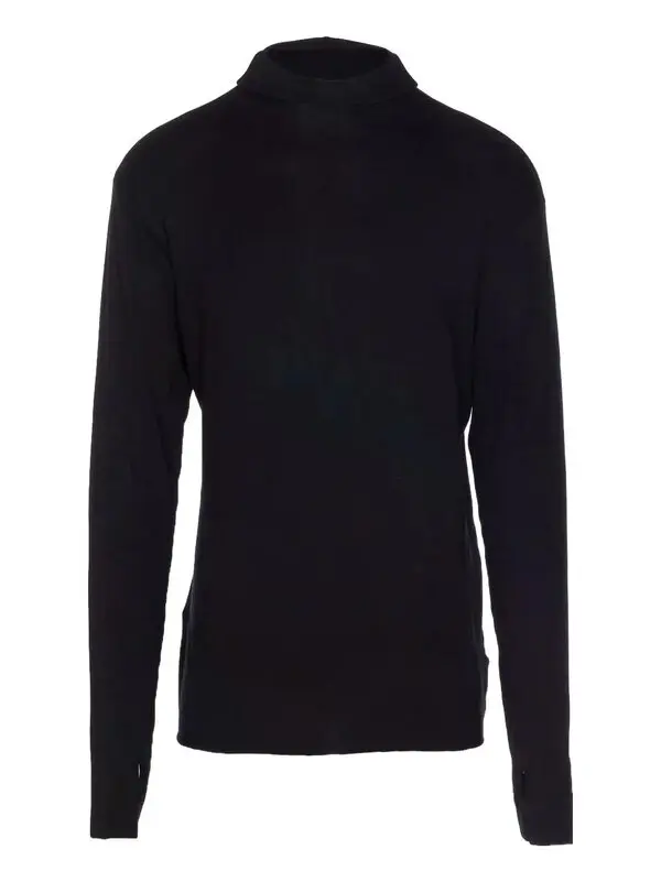 THOM KROM Long-sleeve Turtleneck Top - Black
