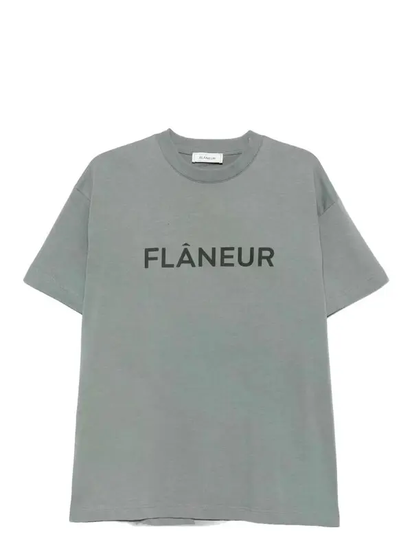 FLANEUR Logo-print T-shirt - Green