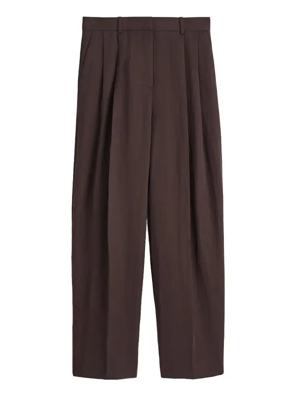 Cos Relaxed Fluid Wide-leg Pants - Red