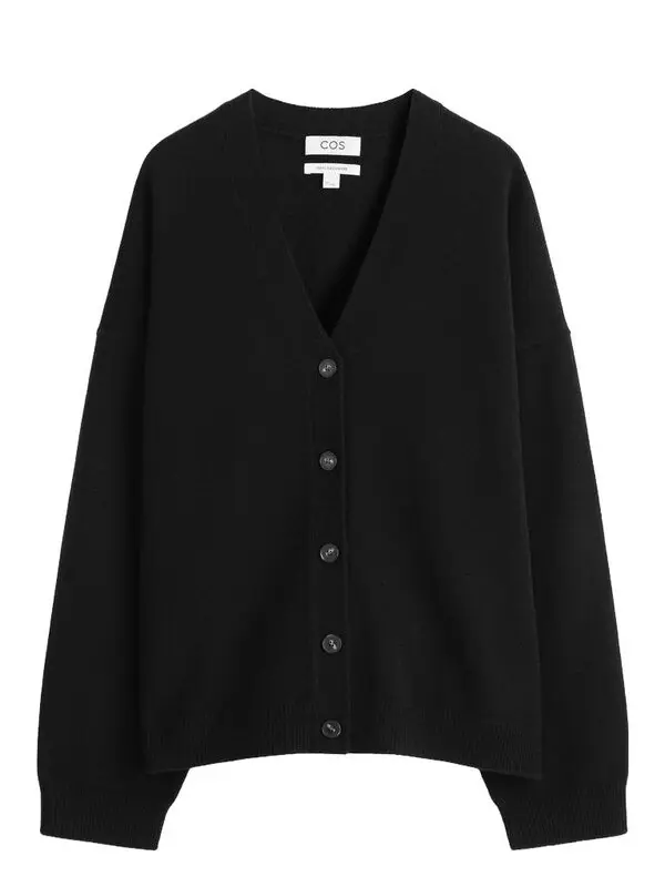 Cos Cashmere V-neck Cardigan - Black