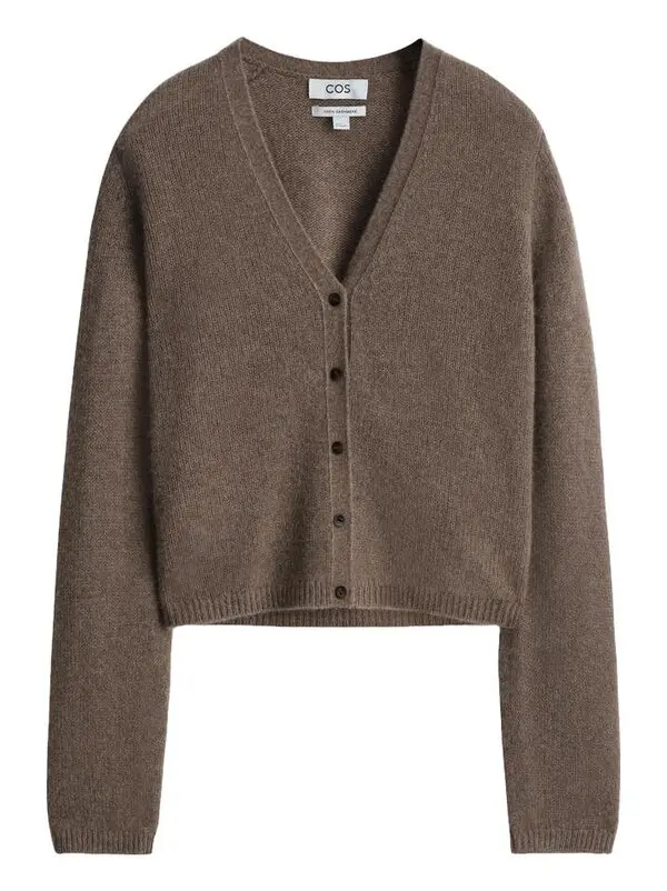 Cos Cashmere V-neck Cardigan - Brown