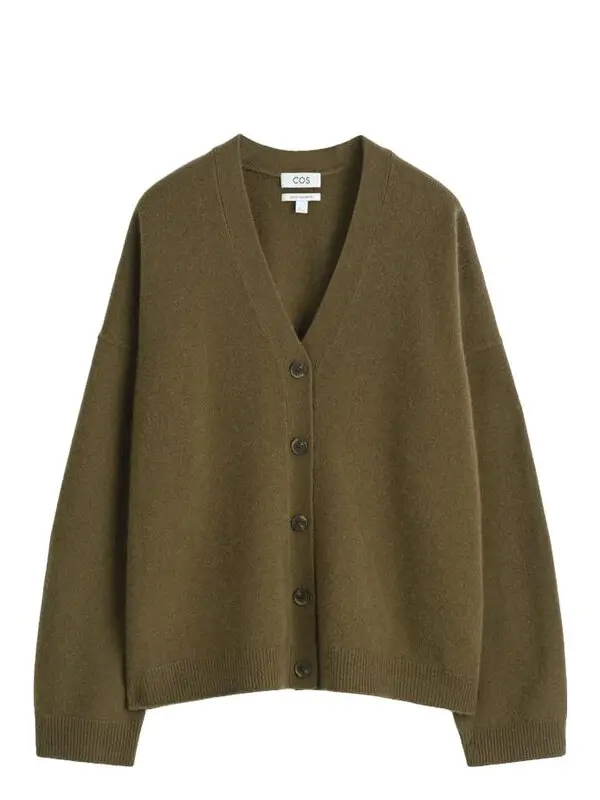 Cos Cashmere V-neck Cardigan - Green