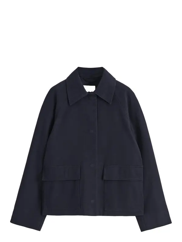 Cos Cotton Utility Jacket - Navy