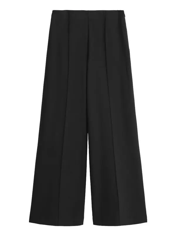 Cos Jersey Wide-leg Trousers - Black