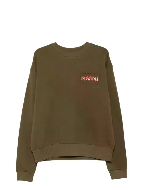 Marni Logo-print Sweatshirt - Green