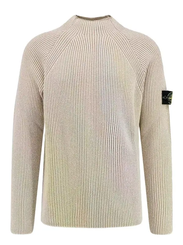 Stone Island Ribbed Mock-neck Sweater - Neutrals