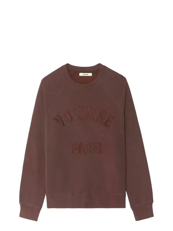 Zadig&Voltaire Logo-patch Cotton-blend Sweatshirt - Brown