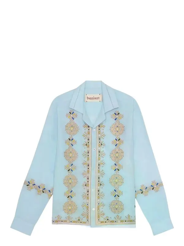 BAZISZT Cotton-blend Shirt - Blue
