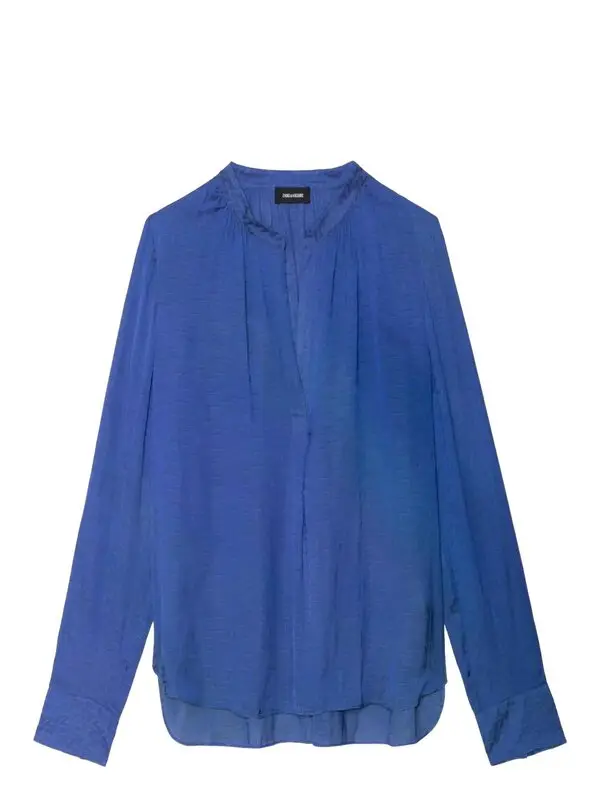 Zadig&Voltaire V-neck Long-sleeve Top - Blue