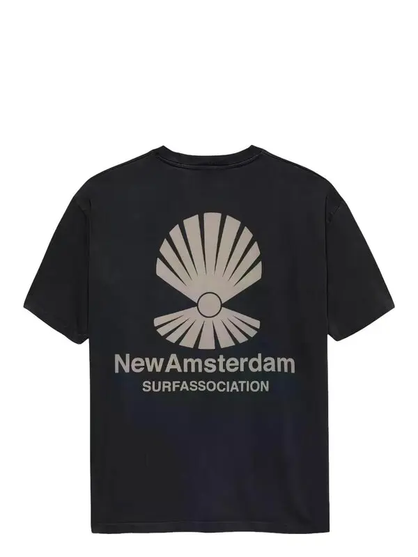 NEW AMSTERDAM Logo-print T-shirt - Black