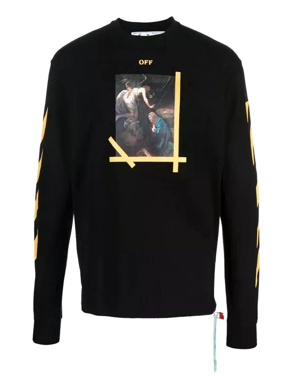 Off-White Caravaggio Painting Cotton T-shirt - Black