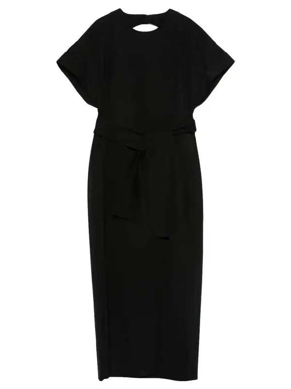 Akris Open-back Belted Dress - Black