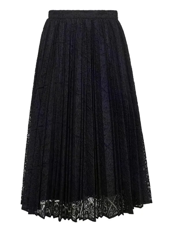 Max Mara Leandro Pleated Midi Skirt - Blue