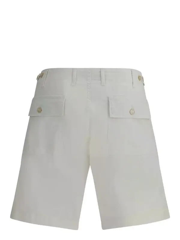 CRUNA Dover Button-fly Patch-pocket Shorts - White
