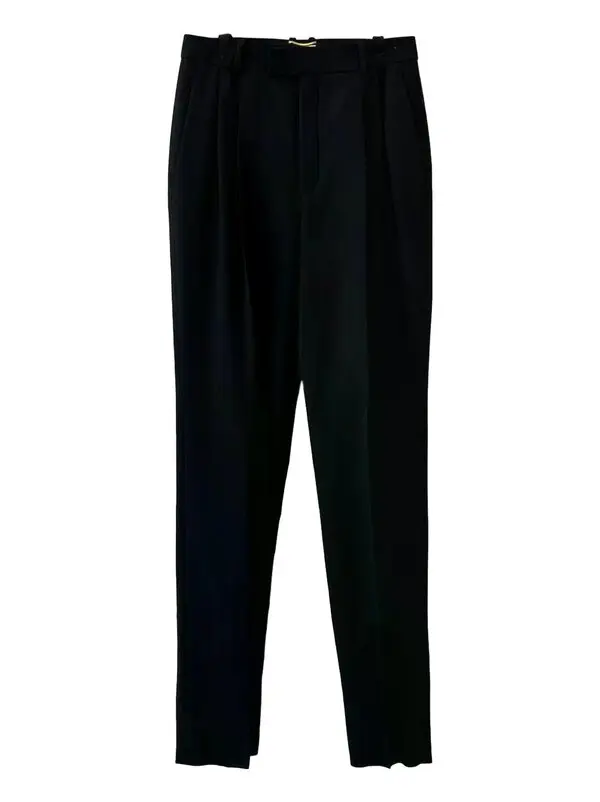 Saint Laurent Pleated-front Trousers - Black
