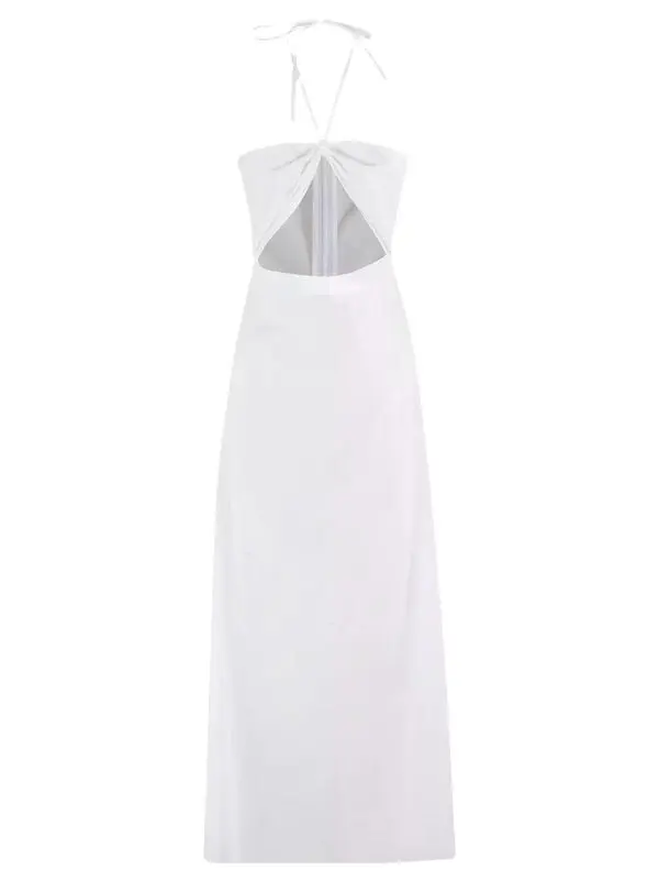 Federica Tosi Cut-out Halterneck Dress - White