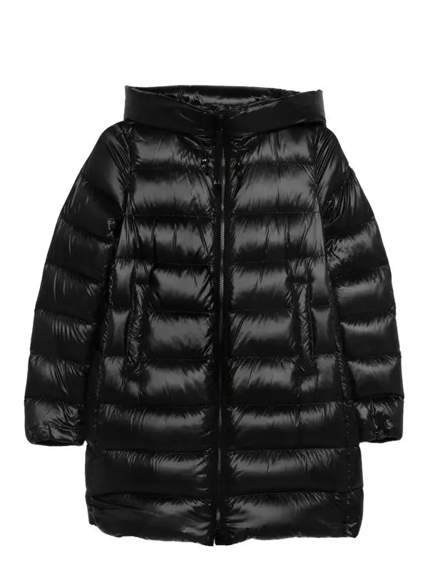 Moncler Hooded Quilted Coat - Black