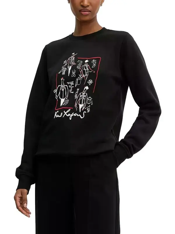 Karl Lagerfeld Cotton Sweatshirt - Black