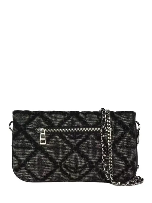 Zadig&Voltaire Rock Mini Monogram Clutch With Rhinestone Wings - Black