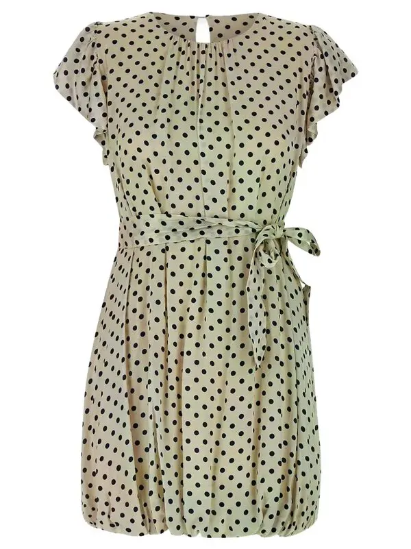 KAOS Polka-dot Mini Balloon Dress - Neutrals