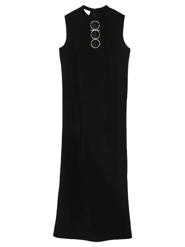 Akris Ring-detail Sleeveless Midi Dress - Black