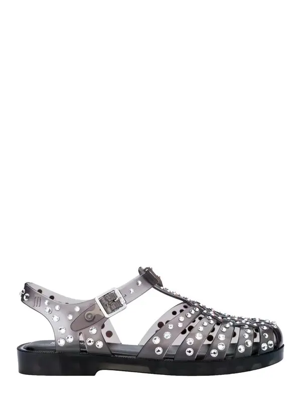 Melissa Crystal-embellished Jelly Sandals - Black