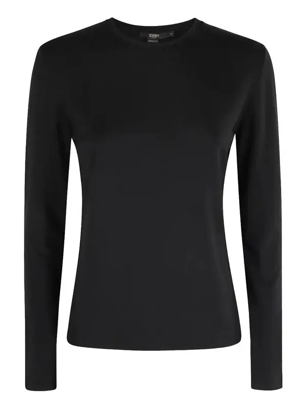 Seventy Long-sleeve Crew-neck Top - Black