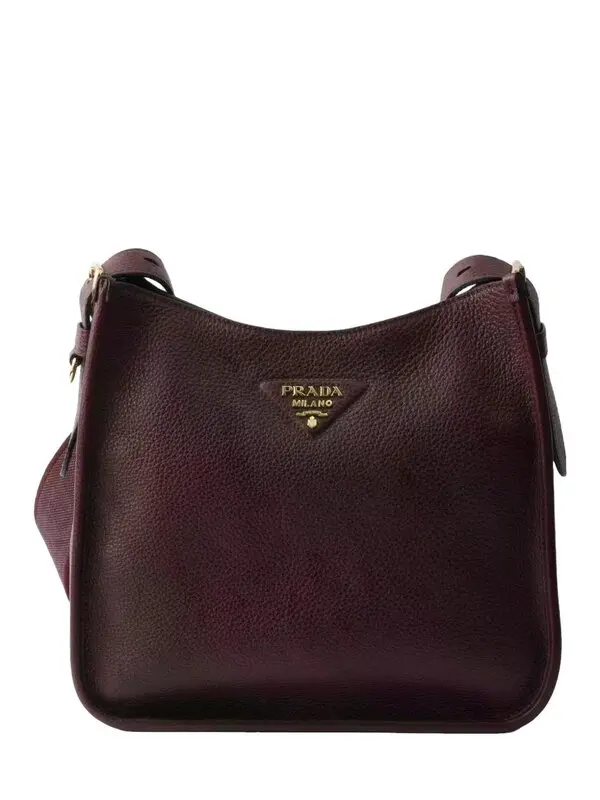 Prada Triangle-logo Shoulder Bag - Red